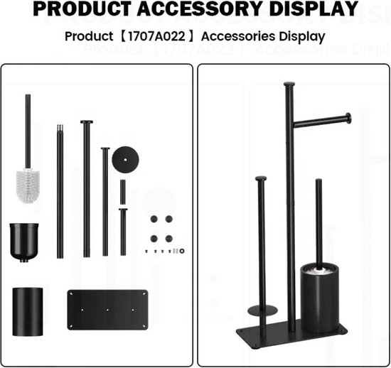 MeubelsvanJoep wc rolhouder zwart - Toiletrolhouder zonder boren - wc ...