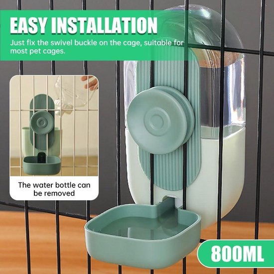 Mrs. Jones Hangende automatische voer- en waterdispenser - kleine ...