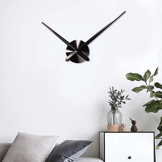 Moderne Zwarte Wijzer Klok - Wijzerklok - Wandklokken - Luxe Wijzer ...
