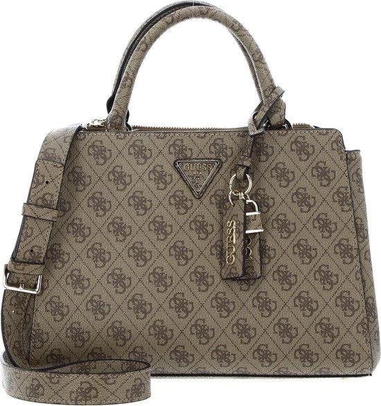 GUESS Handtas Schoudertas Eco Elements Girlfriend Satchel Latte Logo ...