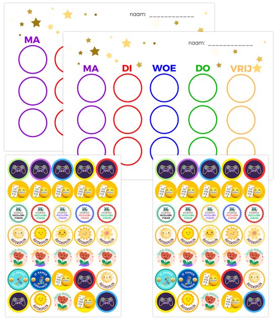 Weekplanner - Plannen met Stickers - Weekplanner Kind - Weekplanner ...