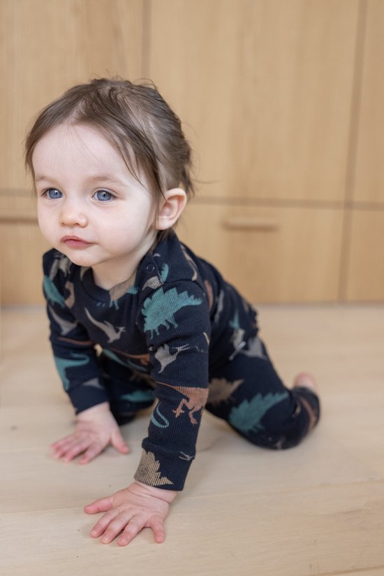 Feetje pyjama Davy Dino Antraciet - Premium Sleepwear by FEETJE | bol