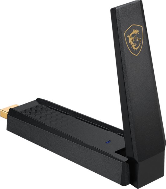 MSI AXE5400 WiFi USB Adapter - WiFi 6E - Tri-band - Antenna | bol