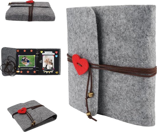Zelf vorm te geven klein vilt scrapbook-album - fotoalbum om in te ...