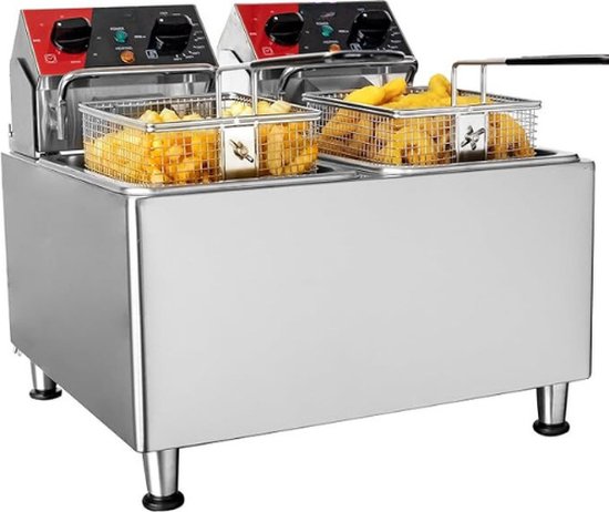 Dubbele Frituurpan - Frituurpan Dubbel - Frietpan - Friteuse ...