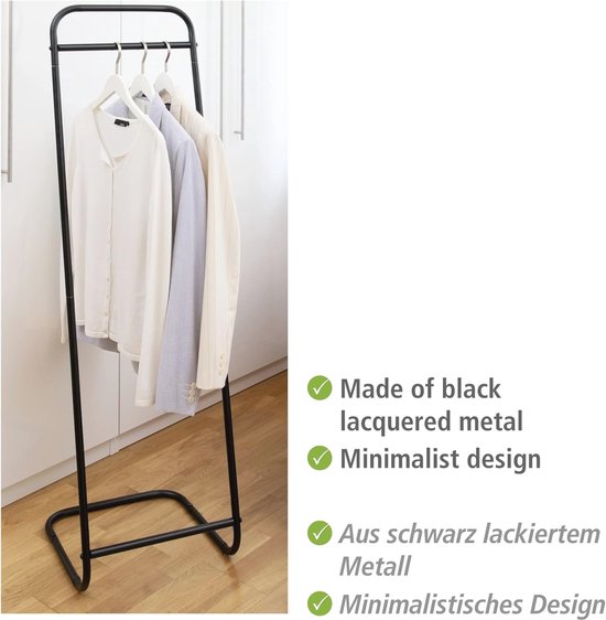 Vrijstaande Kledingrek met Bamboe Stang - Ideaal voor Garderobe en ...