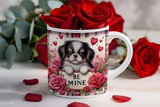 Valentijnsdag mok "Be Mine" Japanse Chin | bol