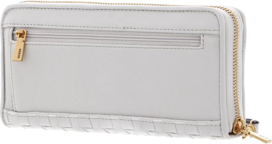 GUESS Portemonnee Lisbet SLG Large Zip Around Wallet Stone Lichtgrijs | bol
