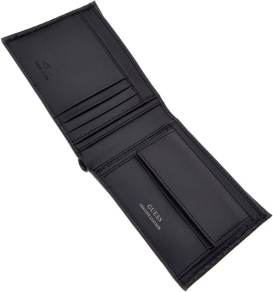 GUESS Leren Portemonnee Mito Billfold Coin Wallet Black Zwart | bol