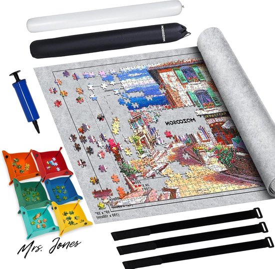 Mrs. Jones Puzzle Mat - 3000 Pieces Puzzle Roll Storage Mat - Huge Felt ...