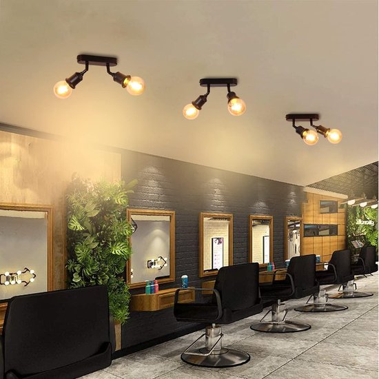 Plafonnier industriel, spot bar, design rétro, 2 spots orientables et ...