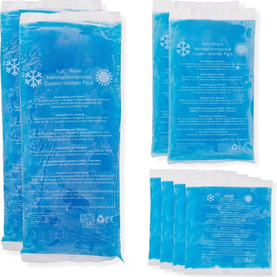 Hot cold pack - set van 8 - koud warmte kompres - voor sport - EHBO - 3 ...