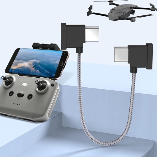 USB C Kabel - Verleng Kabel - Afstandsbediening - 90 Graden Hoek - 15 ...