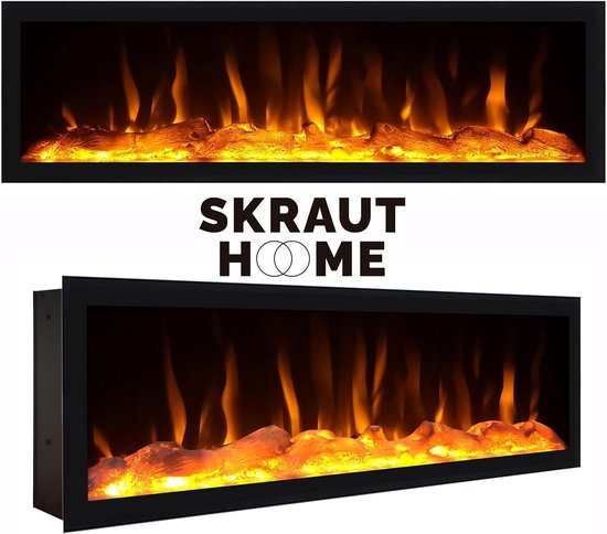 Modern Laag TV-Meubel met Elektrische LED Open Haard Effect voor TV's ...