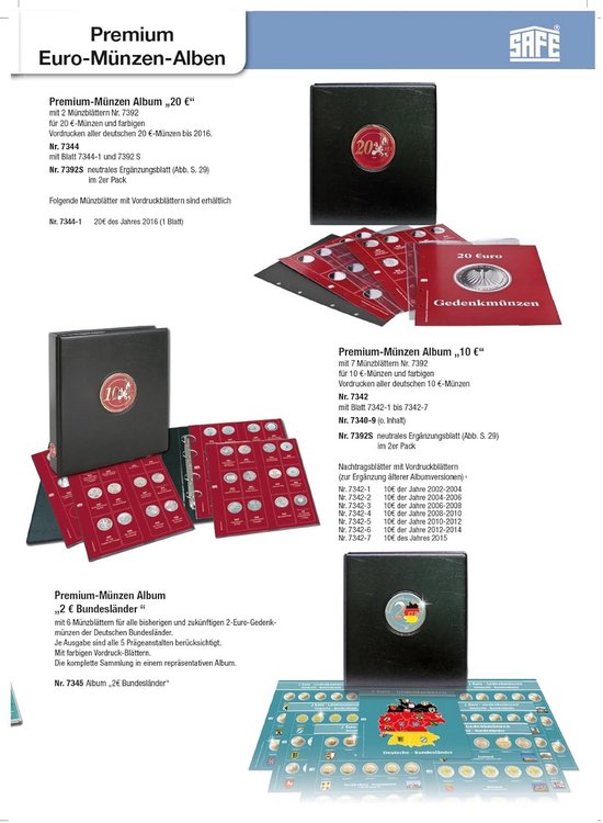 Extra vellen voor Euro munten verzamelalbum - Set van 2 | bol