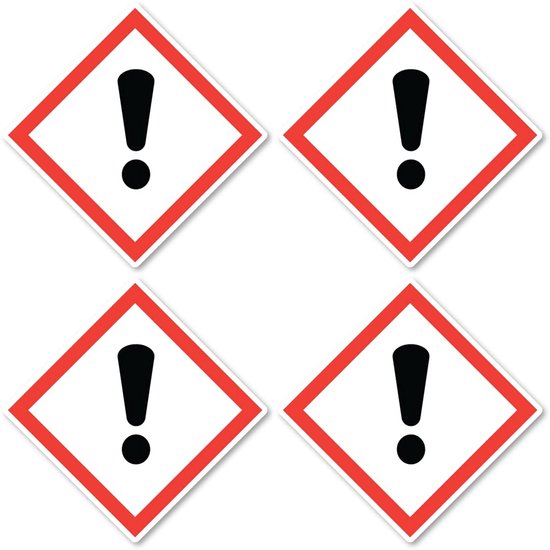 Gevarensymbool Stickers: Uitroepteken Pictogram Voor Veilige Markering ...