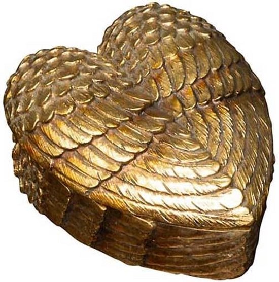 Decoratieve Hart Vormige Doos met Vleugels - Gouden Bijzettafel of ...