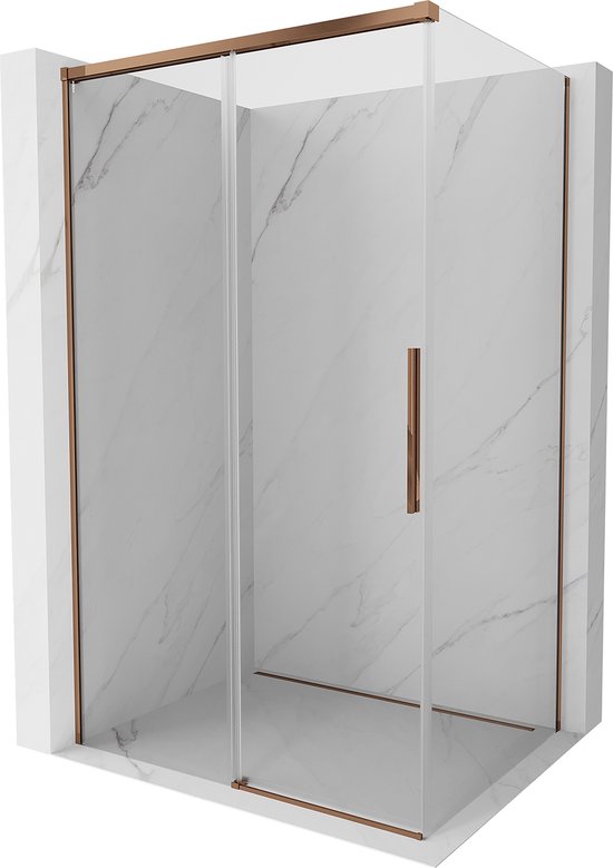 Mexen Rox schuifdouchecabine 125 x 100 cm, transparant, roségoud - 8C2 ...