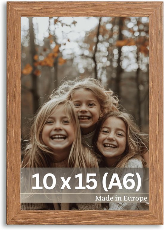 Moderne Fotolijst 15 x 21 cm Bruin - Houten Lijst met Onbreekbaar ...