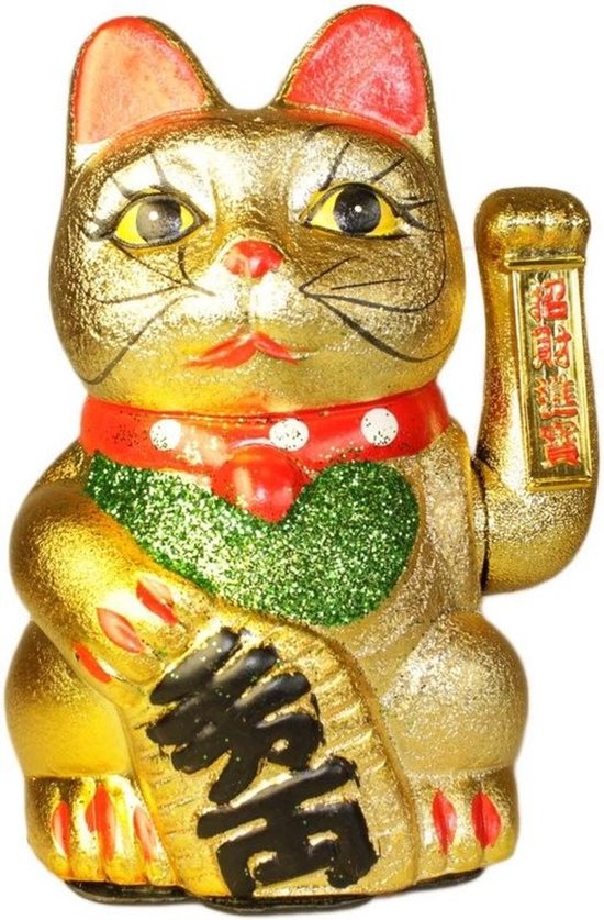Grote geldkat - Lucky Zwaaiende Chinese kat - Trekt vrienden, rijkdom ...