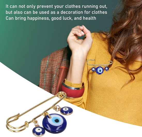 Boze Oog Broche Pins - Geluk Brengende Handen Sieraden - Set van 3 ...