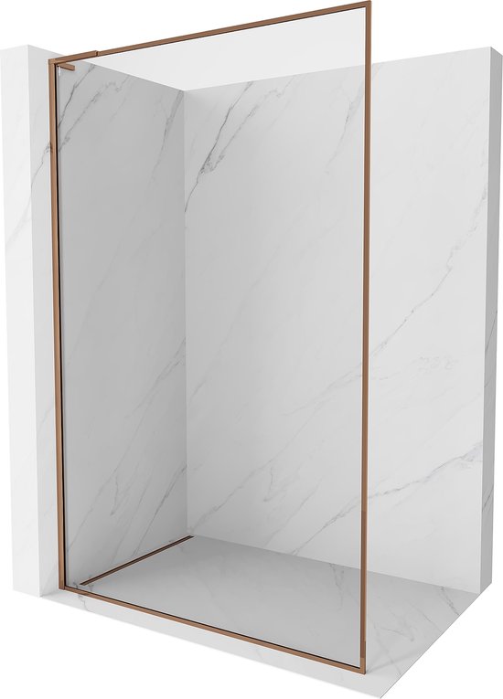 Mexen Kioto-F L douchewand inloop met frame 95 x 202 , transparant 8 mm ...