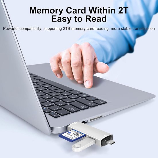 Universele 6-in-1 USB C & USB 3.0 Kaartlezer met Dubbele Sleuf voor SD ...