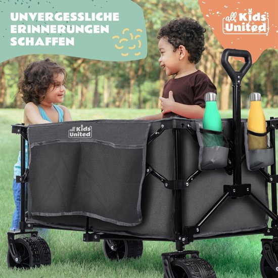 Opvouwbare Bolderkar met XXL Banden en Rem - Transportwagen voor Strand ...