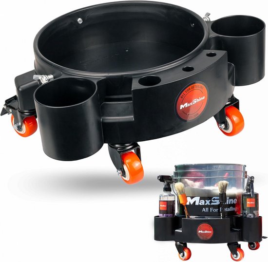 Grote Rolkar voor 20 Liter Wash Bucket - Zware Kwaliteit met 5 Wielen ...