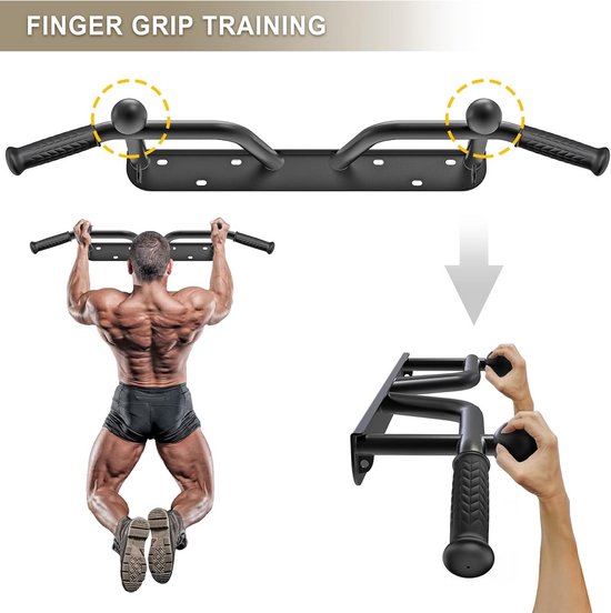 Krachtige Wand Pull-Up Stang voor Thuistraining en Fitness | bol