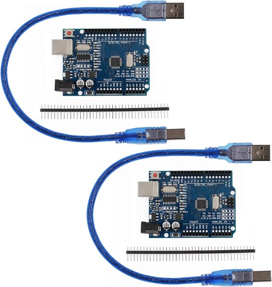 Microcontroller Board 2x met USB-kabel voor Arduino IDE-projecten | bol