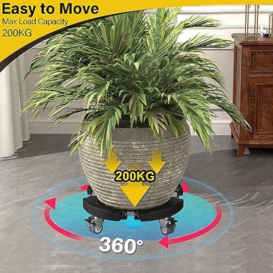 Ronde Plantenroller Voor Binnen En Buiten – Diameter 40–54 Cm ...