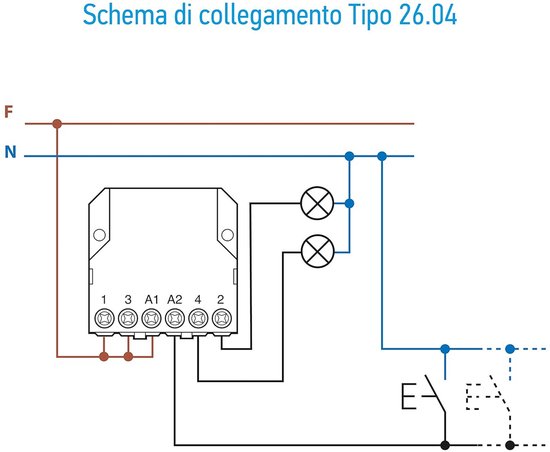 Impulsrelais 4 Sequenties Elektrisch 2 Contacten DIN-Rail Montage 230V ...