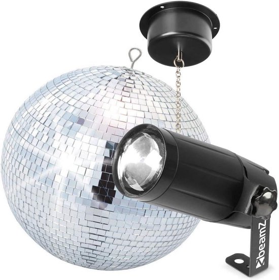 30cm Discobal met Motor en LED Lamp voor Feestverlichting | bol