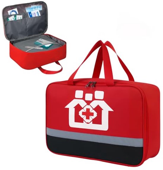 Rode EHBO-tas 36x25x13 cm - Draagbare Medicijnen Tas voor Buiten ...