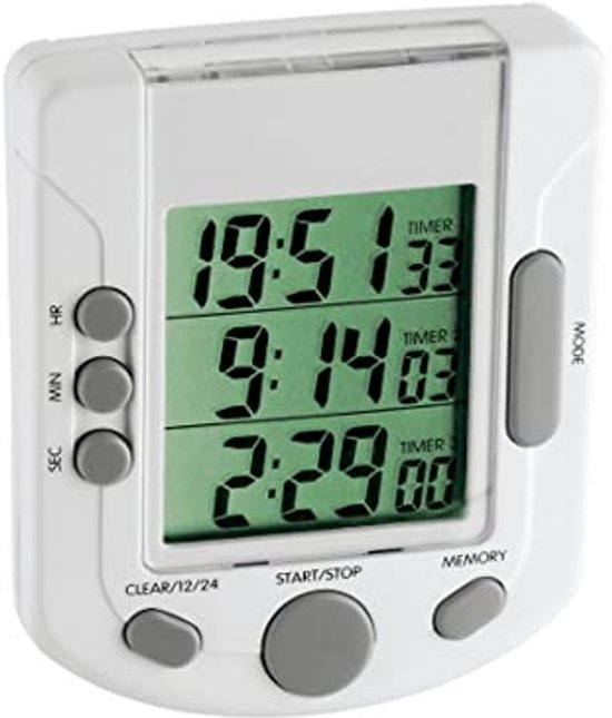 Digitale 3-way timer met stopwatch - Perfect voor dagelijks gebruik en ...