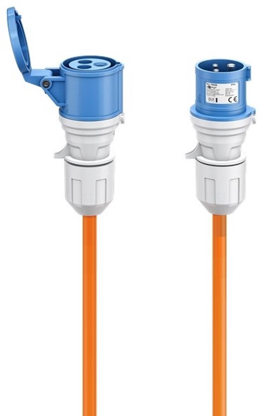 Camping stroomkabel | CEE 3-pins 230V/16A | 3x 2,50mm | IP44 | 5 meter ...