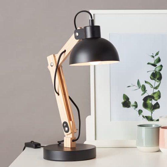 Decoratieve bureaulamp - Draaibare tafellamp - E27 fitting - Zwart ...
