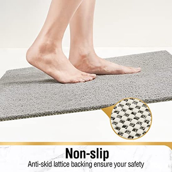 Antislip Douchemat 60 x 60 cm met Afvoer - Zachte en Sneldrogende PVC ...