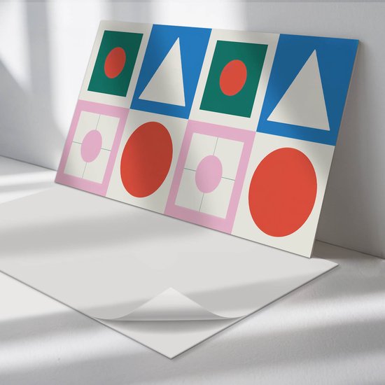 Wallfluent Vinyl Wandpaneel - Geometrie in Contrasten Zelfklevend ...