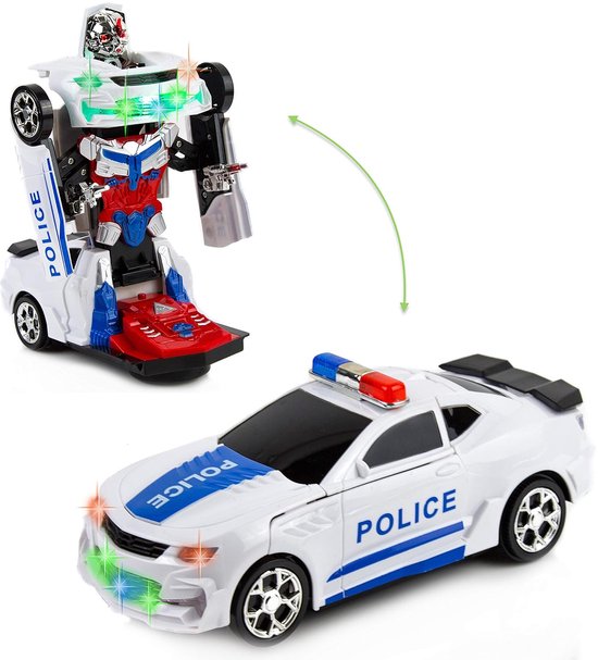 Police Robot Car 2-in-1 - Transformerende Politieauto met Licht ...