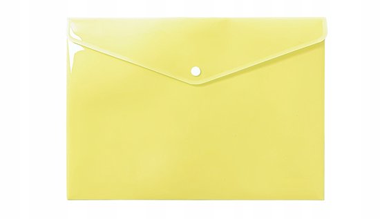 Pastel Gele A4 Plastic Map Map Organizer met Drukknop | bol