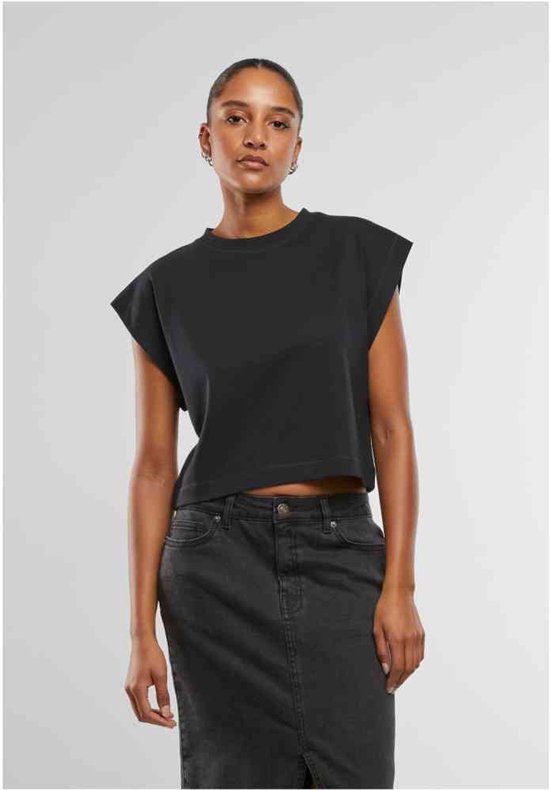 Urban Classics - Oversized Boxy Heavy Crop top - 3XL - Zwart | bol