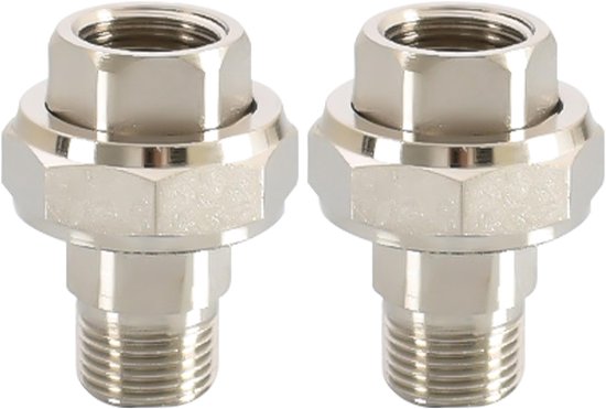 2 pieces 3/4 inch screw connection IG x AG threaded fitting, brass male ...