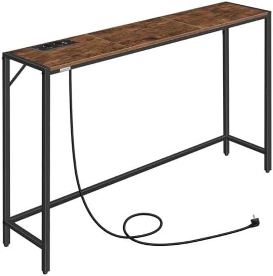 Table console étroite avec option de chargement - Marron | bol