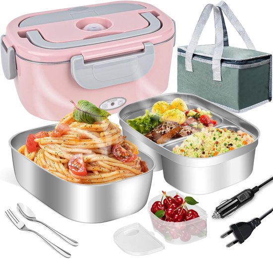 Broodtrommel - Elektrische Lunchbox - 80W Snel Verwarmend - Bento Box ...