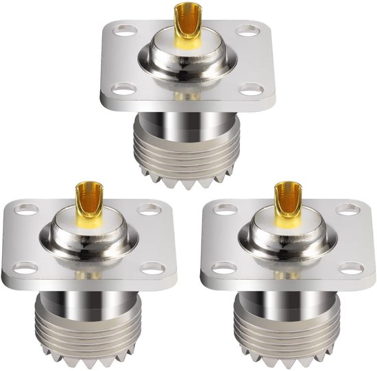 Vecys 3PCS SO239 Shot Conectors UHF Female SO-239 Chassis Mounting ...