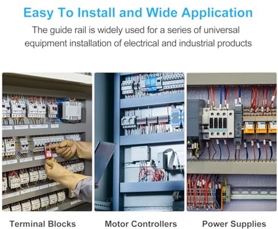 3pcs Aluminum DIN Rails, 12 Inch Long, 35mm Wide, 7.5mm High, C45 ...