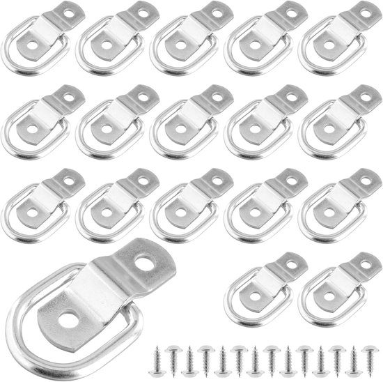 Pack of 18 D Ring Lashing Washers - Surface Mounted Ring Hooks - D-Ring ...
