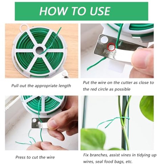 2 Rolls of Botanical Garden Tying Wire 200m Plant Tying Wire with ...